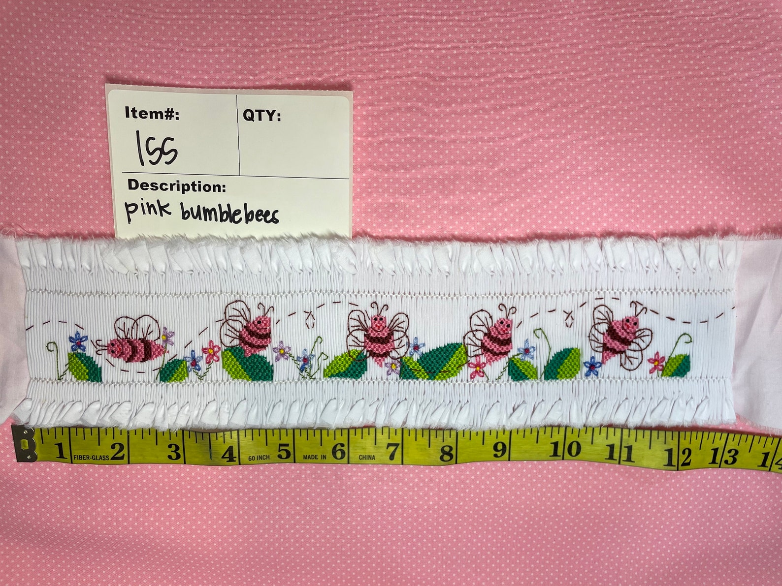 Bugs, Butterflies Themed PRE Smocked Insert, Sewing Supplies, Smocking ...