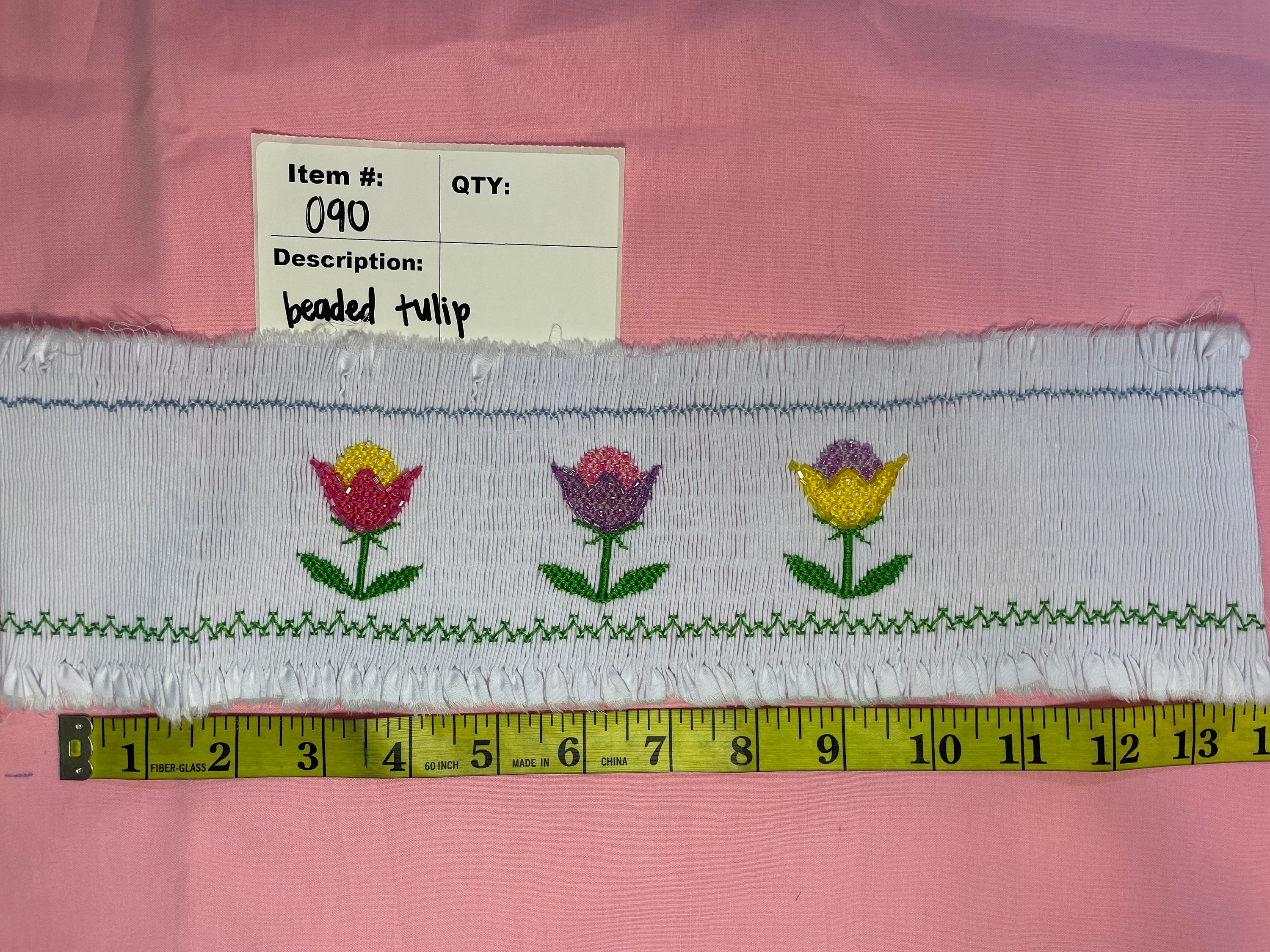 PRE SMOCKED Floral Insert, Sewing Supplies, Smocking, Teacups, Hearts ...