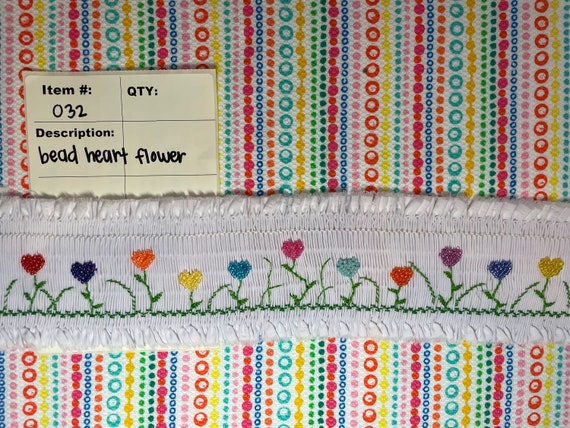 PRE SMOCKED Floral Insert Sewing Supplies Smocking Tulips | Etsy