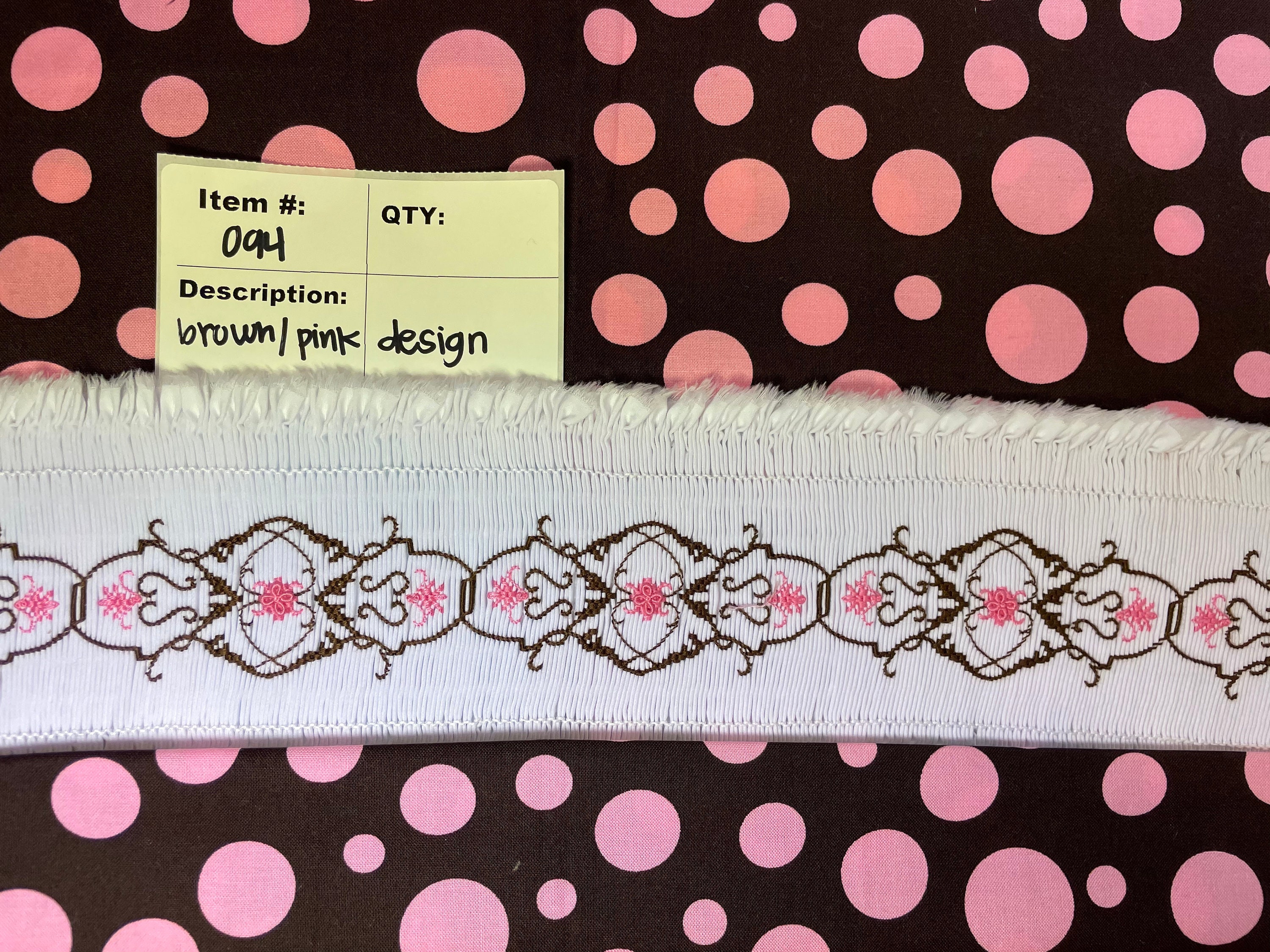 PRE SMOCKED Floral Insert, Sewing Supplies, Smocking, Teacups, Hearts ...