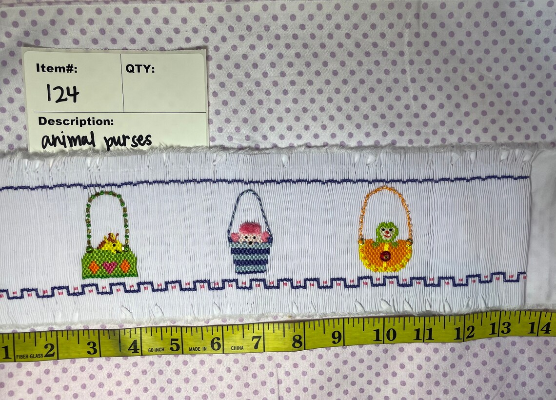 PRE Smocked-animal Smock Inserts Alligator Frogs Elephant - Etsy