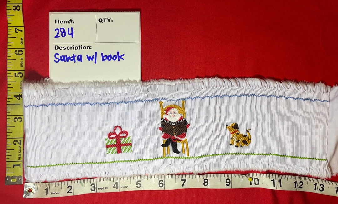 Santa Claus, Mrs. Claus, Christmas PRE Smocked Inserts, Sewing Supplies ...