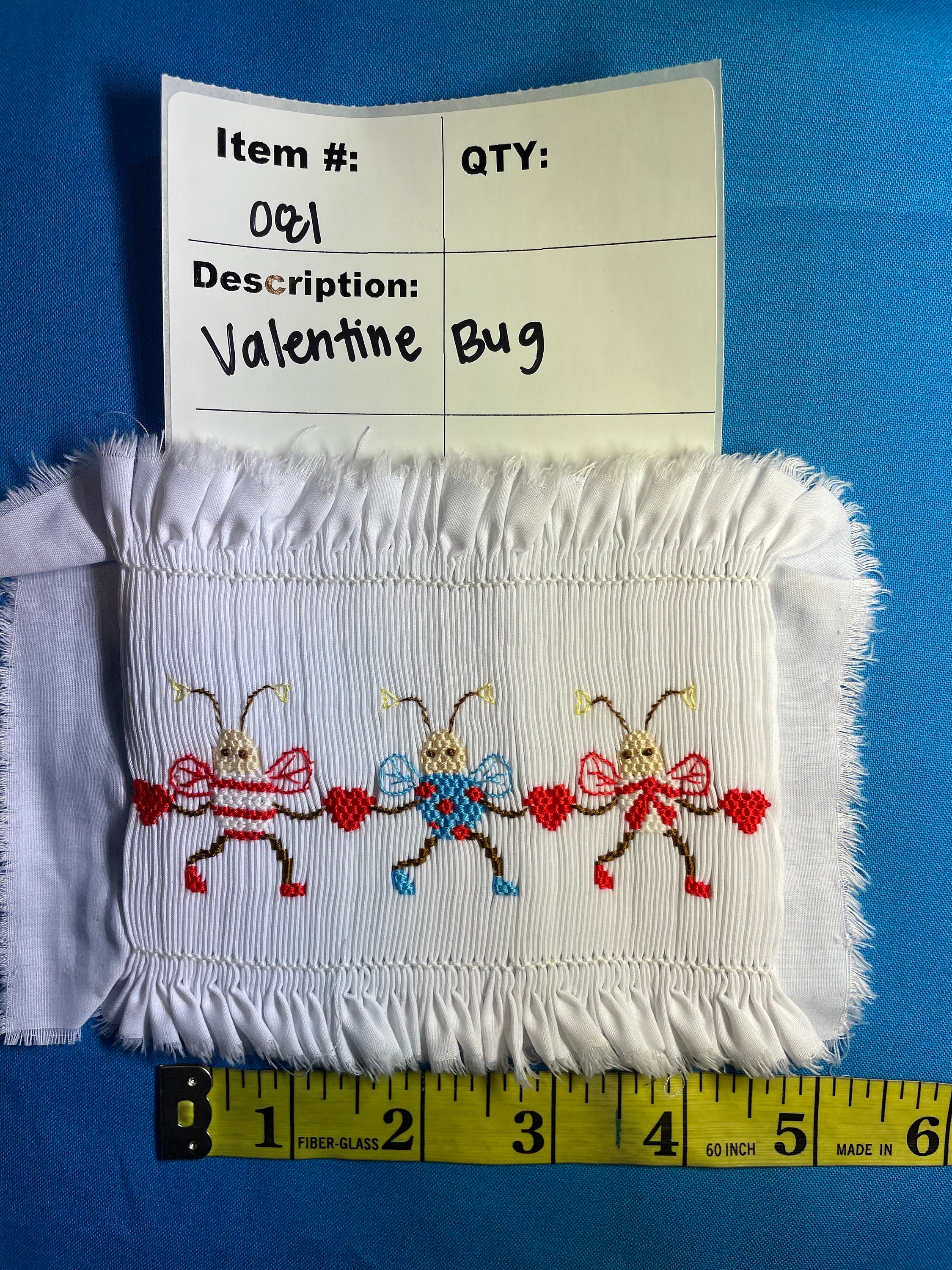 Bugs, Butterflies Themed PRE Smocked Insert, Sewing Supplies, Smocking ...