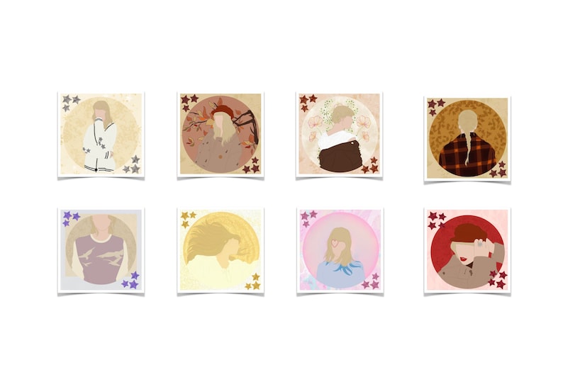 Taylor Swift Album Sticker Pack Taylor's Version Themed - Etsy