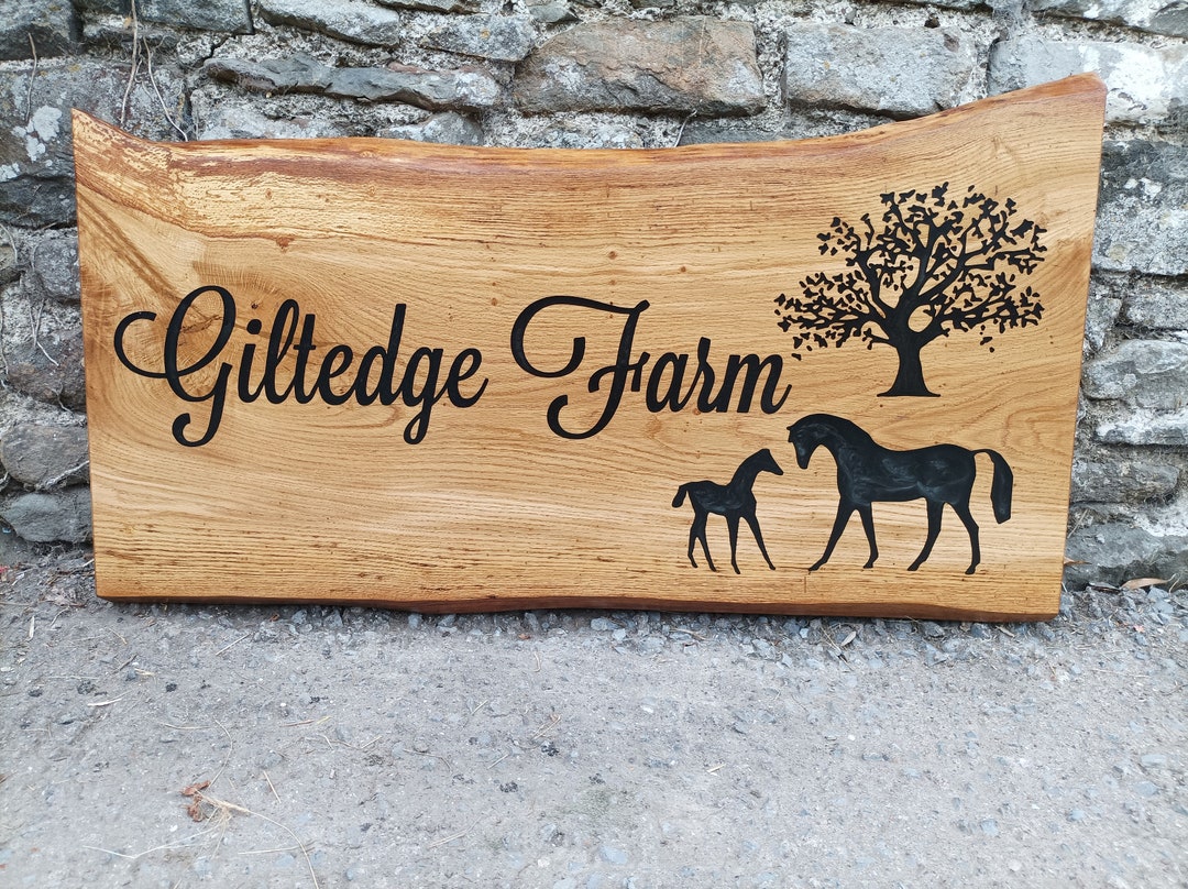 Oak Farm/house Sign - Etsy