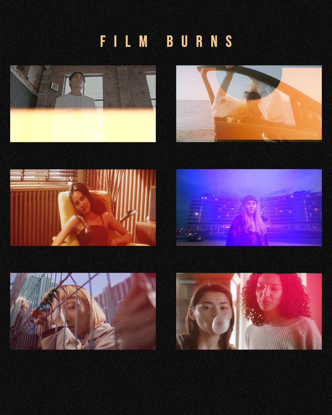 70 FILM BURN TRANSITIONS | Only Mov & MP4 Files Film Burn Overlay for ...