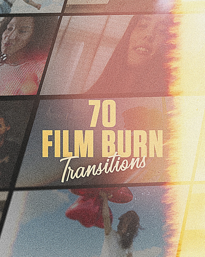 70 Film Burns Pack – 4K Cinematic Light Leak Overlays for Video Editors ...