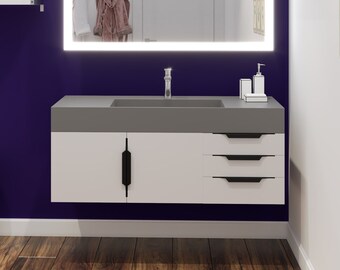 Floating Ramp Sink Vanity - Etsy