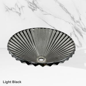 Elegant Conical Textured Glass Vessel Sink – 20 Inch, Available in ...