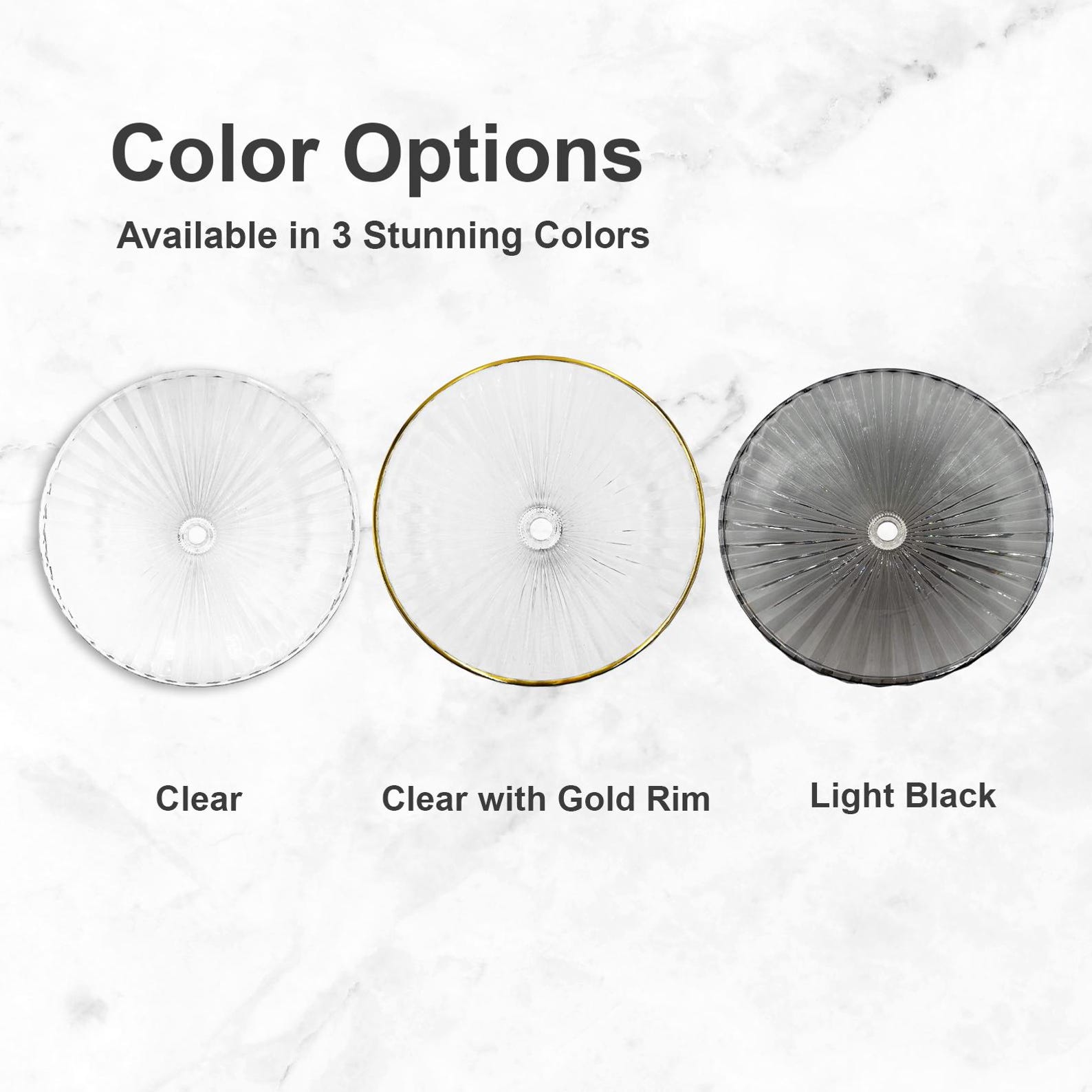 Elegant Conical Textured Glass Vessel Sink 20 Inch, Available in Three ...