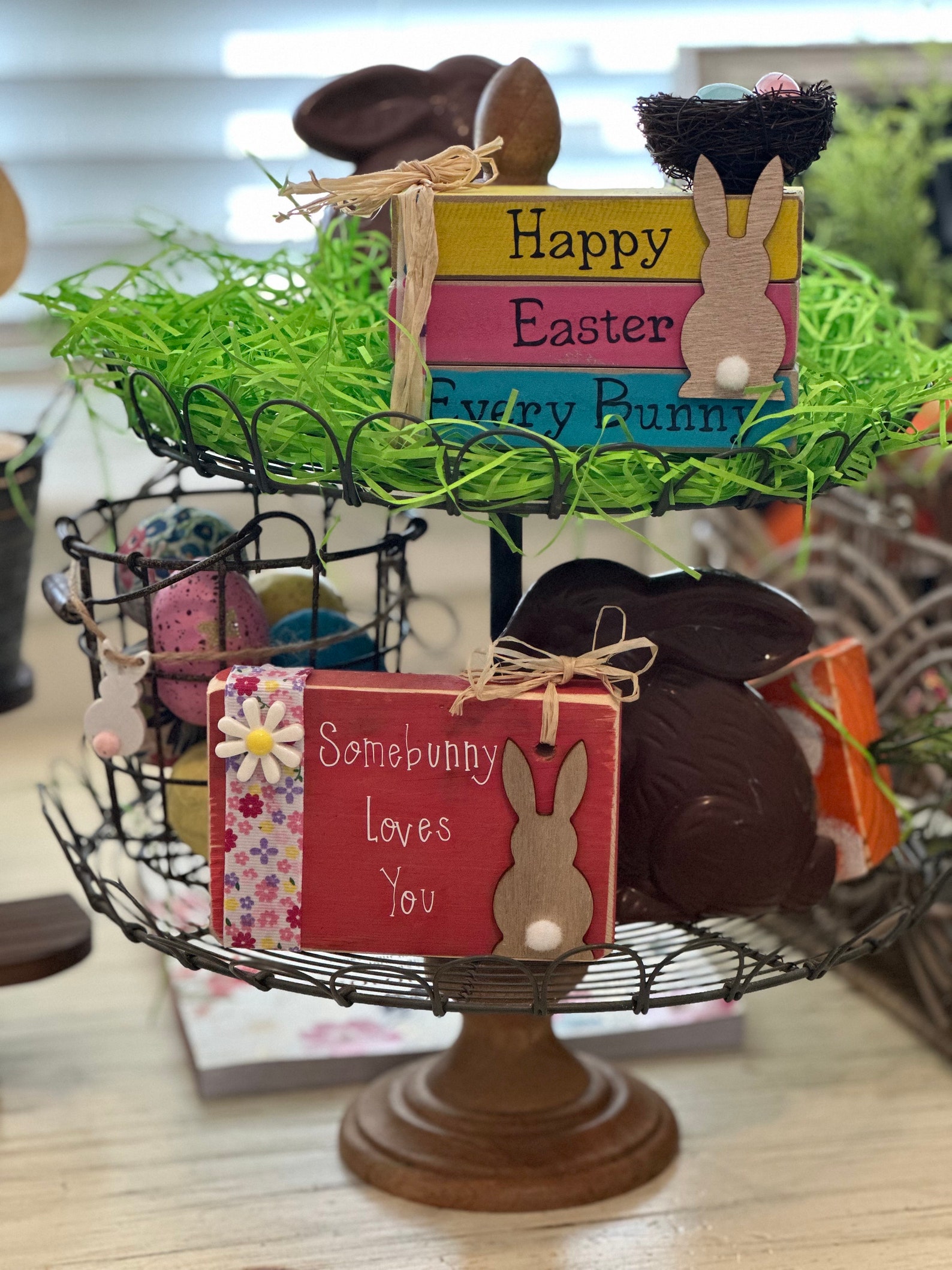 Happy Easter Every Bunny Stacked Books - Etsy