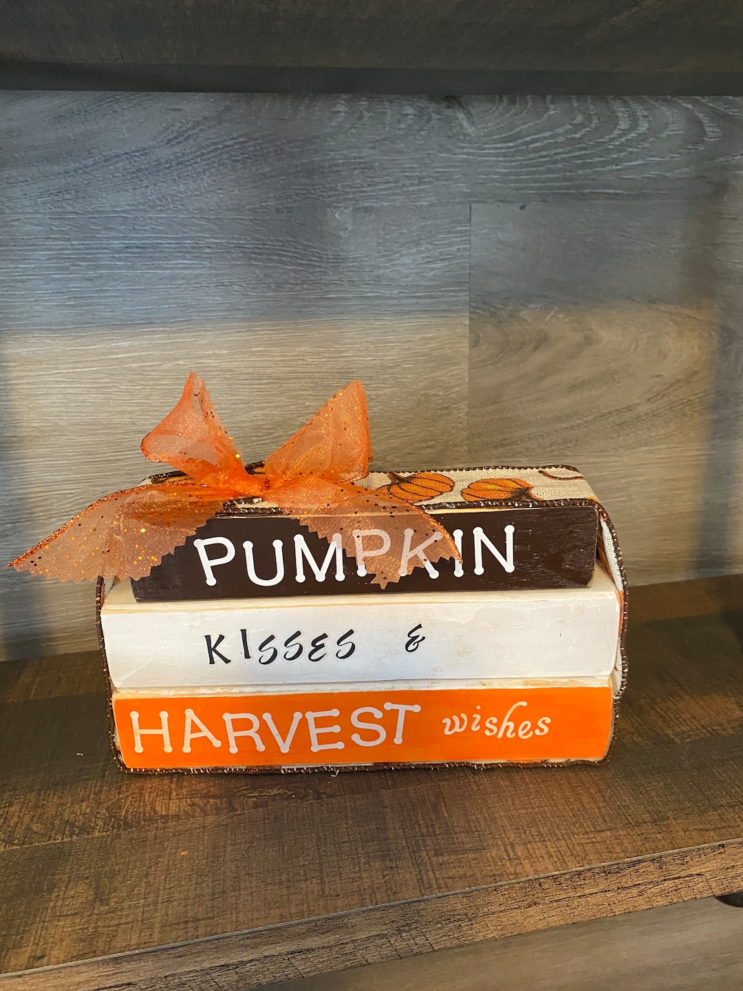 Fall Themed Stacked Wooden Blocks - Etsy