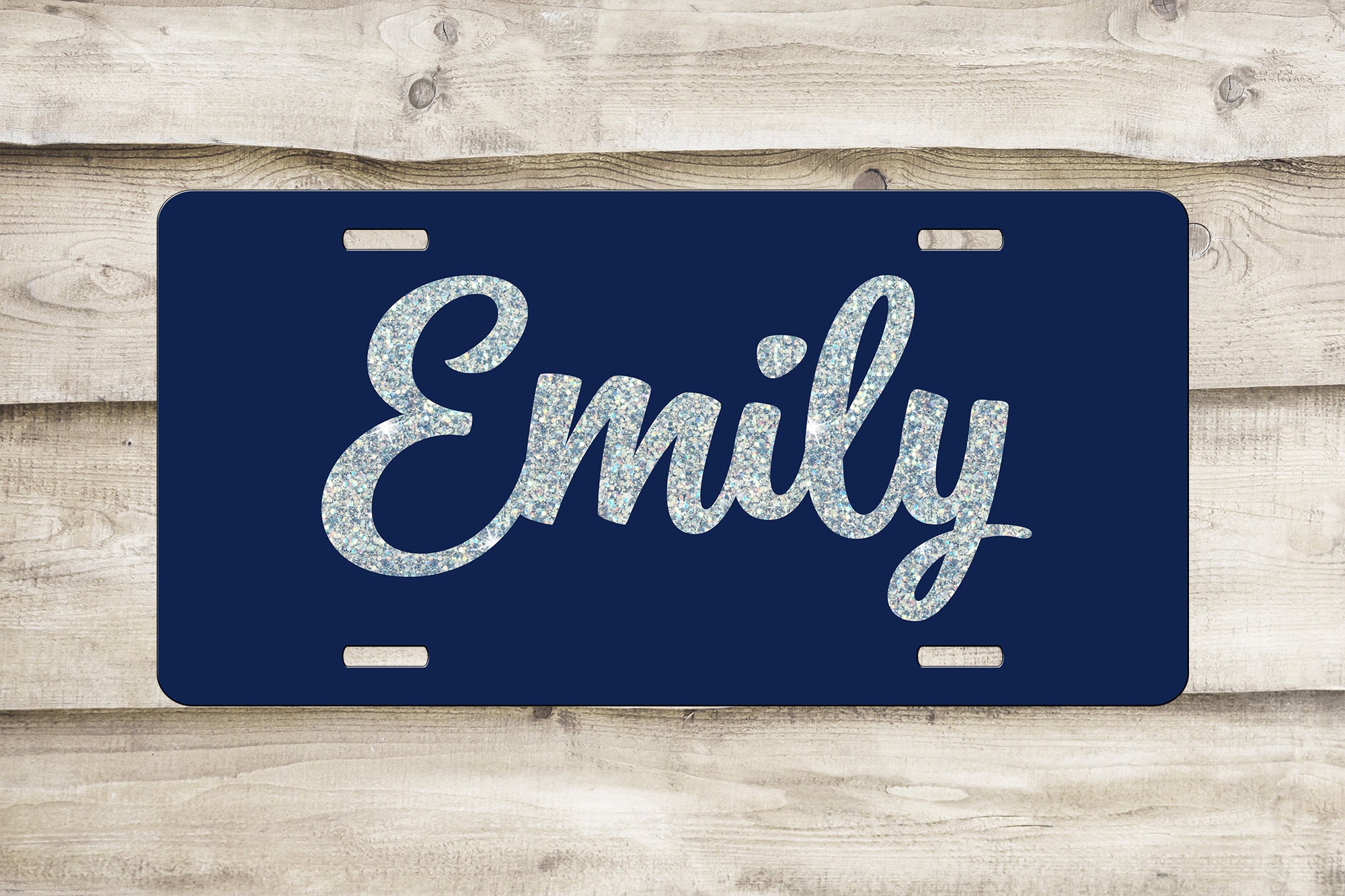 Custom Personalized Front License Plate 12 Glitter Effect - Etsy
