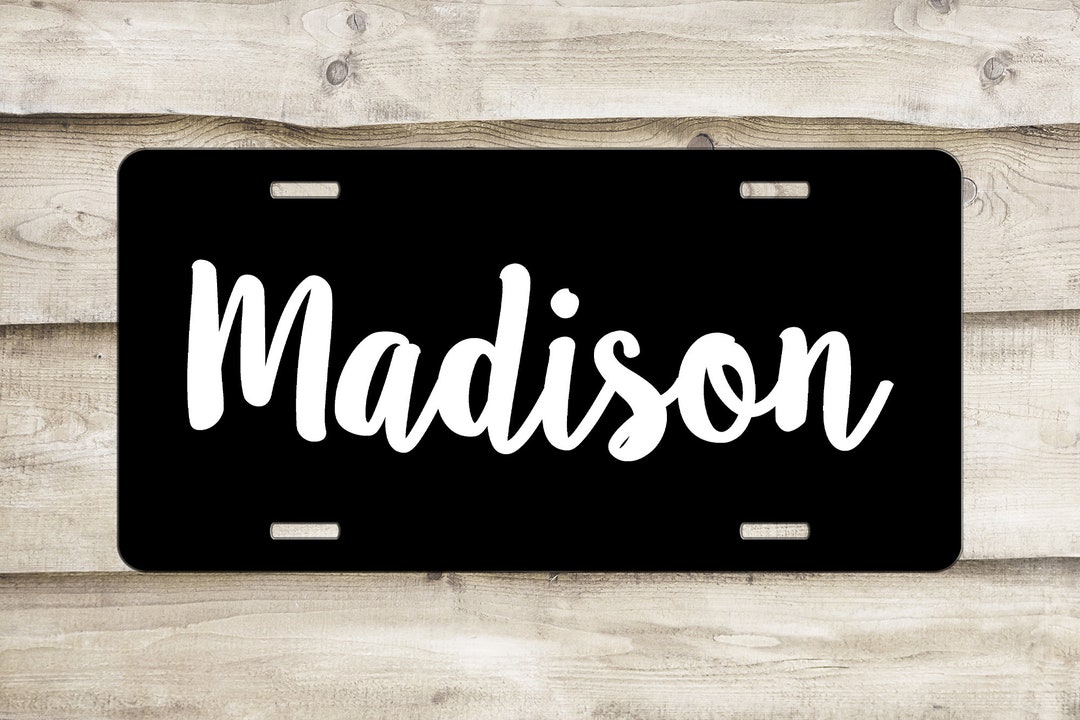 Personalized License Plate Name Printed Aluminum License Plate | Custom ...