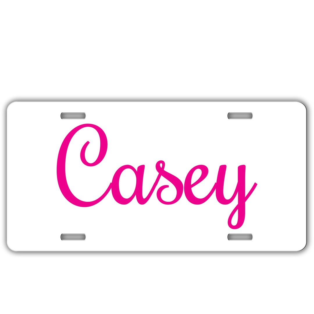 Personalized Custom Name License Plate, 20 Vibrant Colors and 18 ...