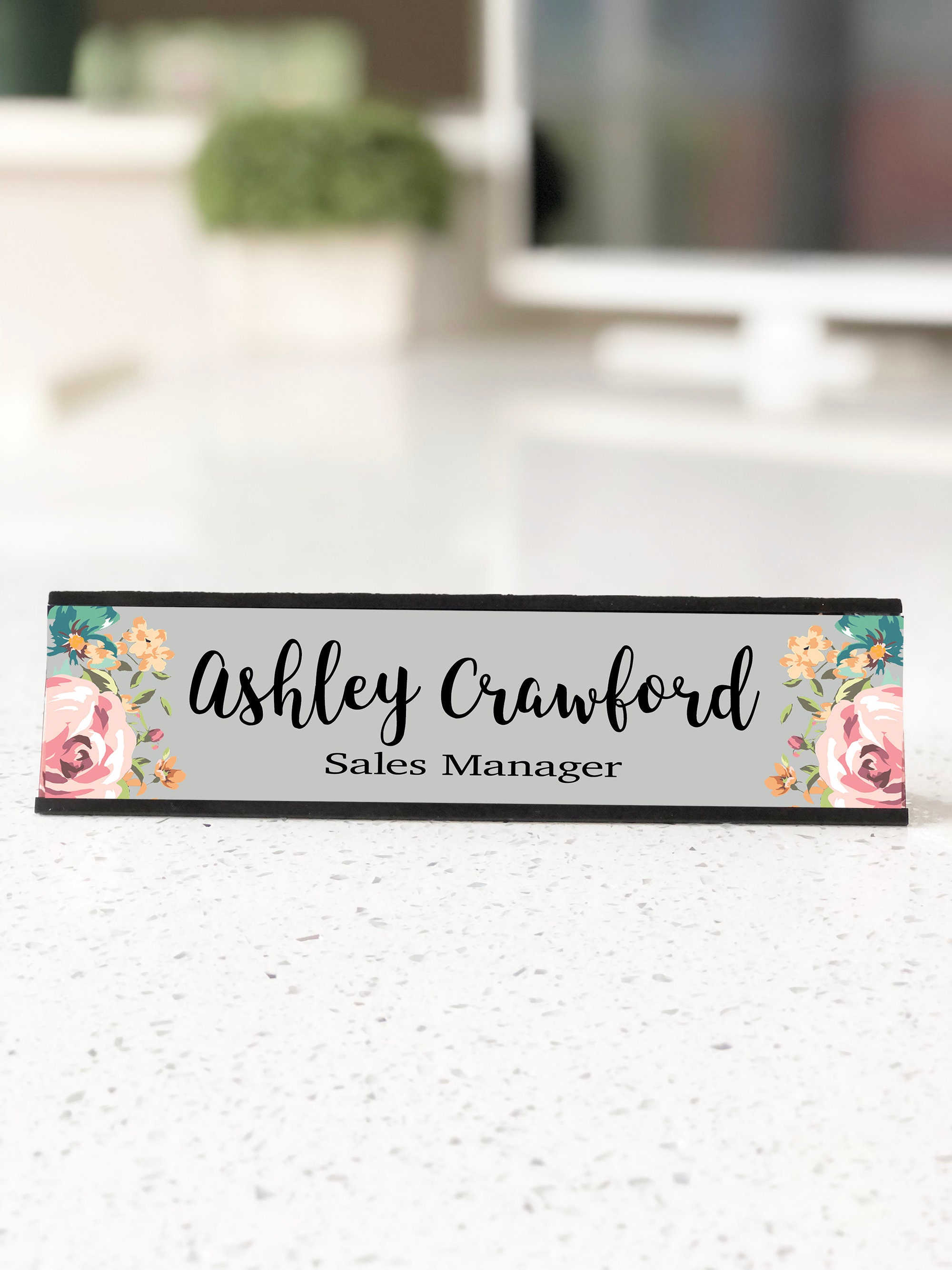 Home Decor Wall Hangings Home & Living Personalized Name Plate for Desk ...