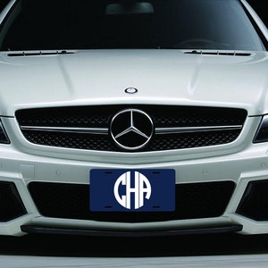Monogrammed Front License Plate With 20 Colors to Choose From - Etsy