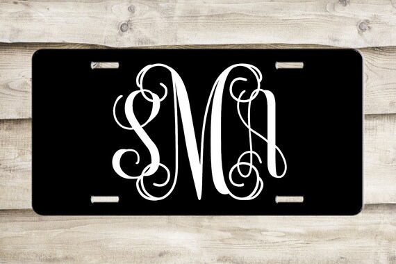 Monogrammed Front License Plate Custom License Plate - Etsy