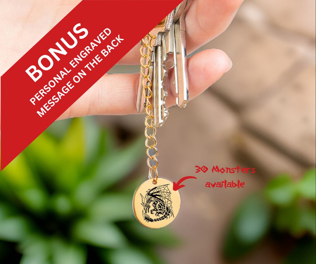 Monster Hunter Gift Monster Hunter Customizable Keychain 30 Monsters ...