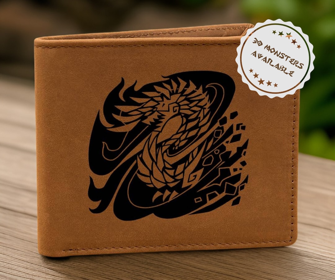 Epic Adventure Full Grain Leather Wallet: Monster Hunter-inspired, With ...