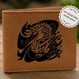 Epic Adventure Full Grain Leather Wallet: Monster Hunter-inspired, With ...