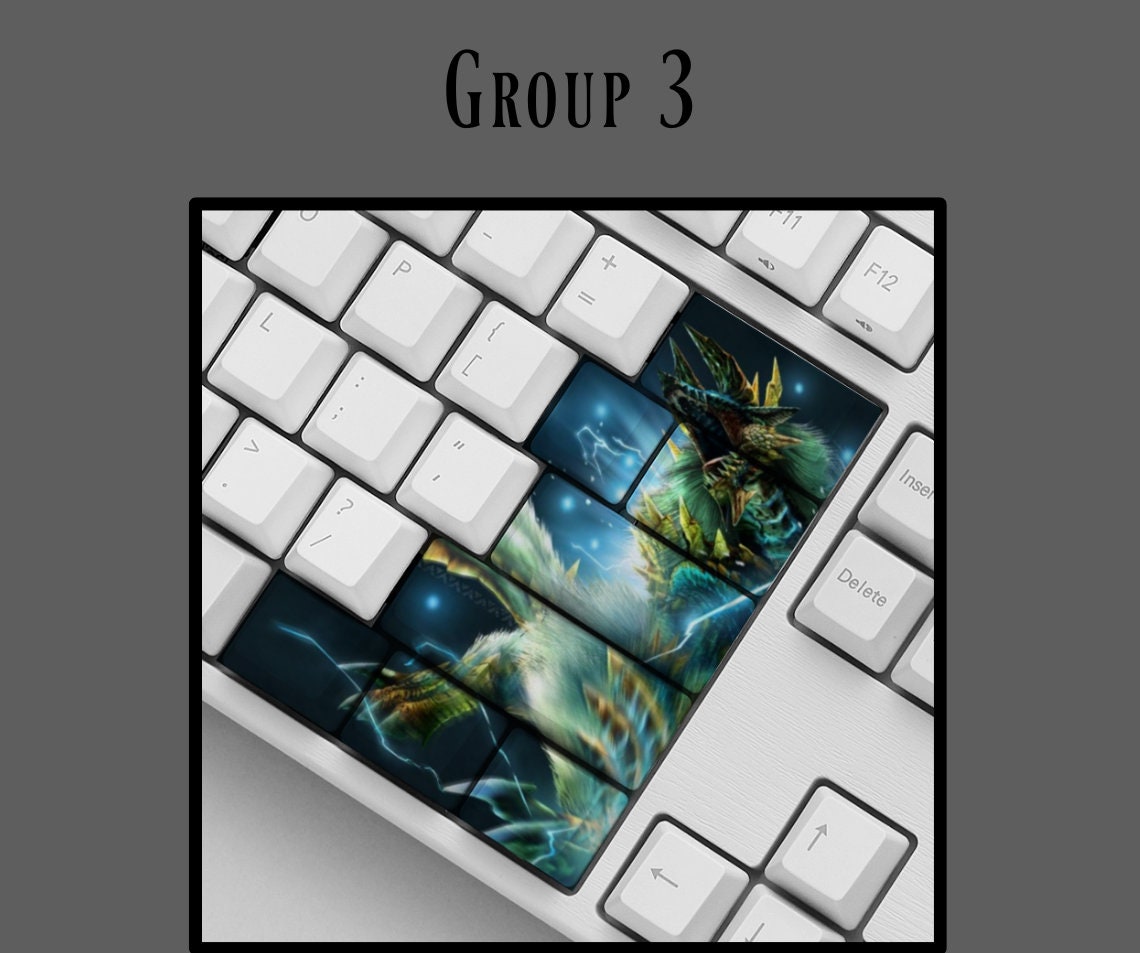 Monster Hunter Keycaps With Zinogre: Creative Computer Keycaps - Etsy