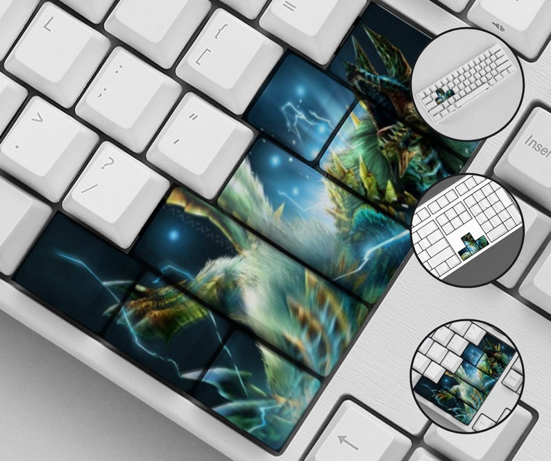 Monster Hunter Keycaps With Zinogre: Creative Computer Keycaps - Etsy