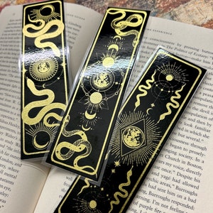 Foiled Bookmarks, Set of Three Bookmarks, Witchy Aesthetic, Bookish ...