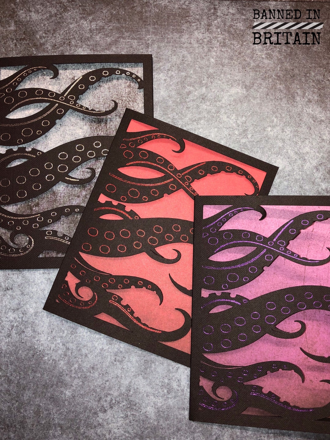 Cthulhu Handmade Greetings Card, Gothic Ornate Card, Foil Card ...