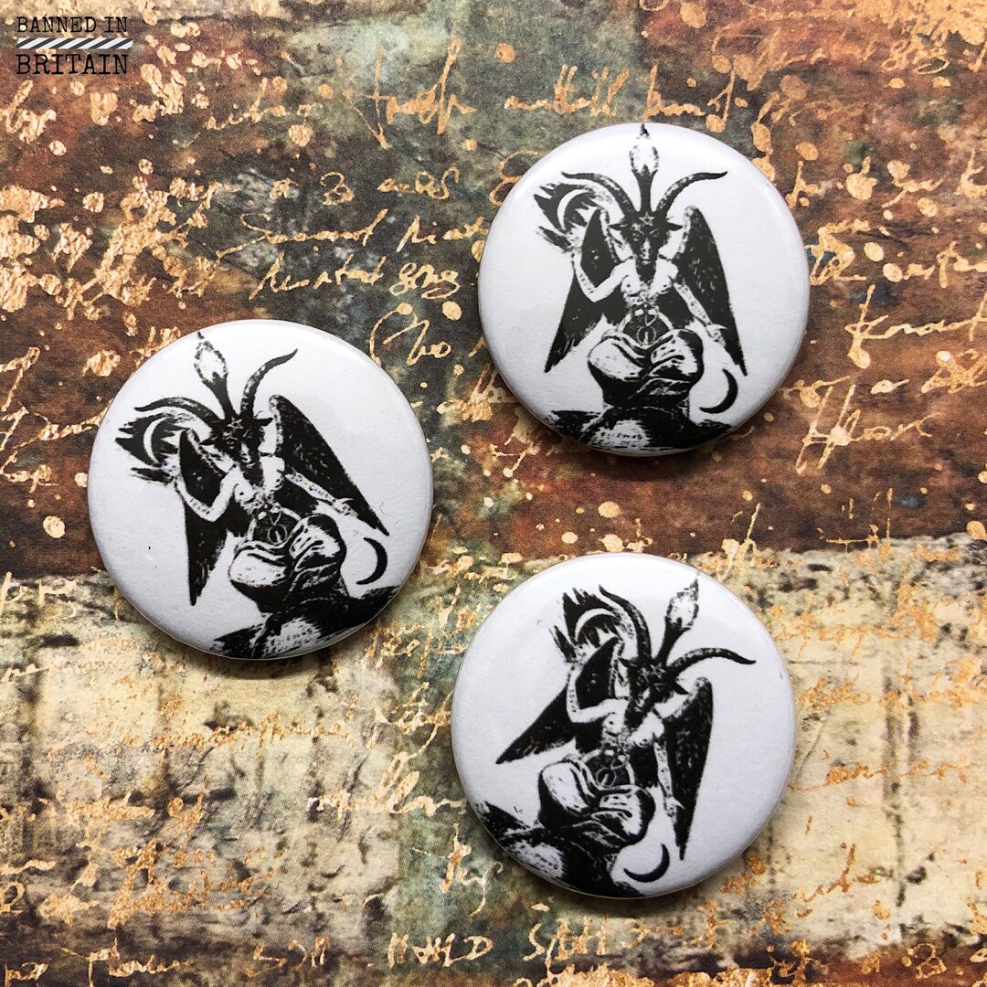 Sigil of Baphomet Pin Button Badges 25mm, Occult Pin Button Badges ...