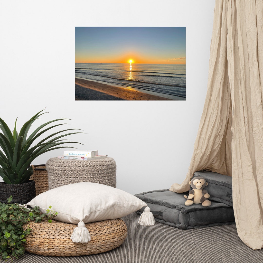 Calm Ocean Sunset Poster - Etsy