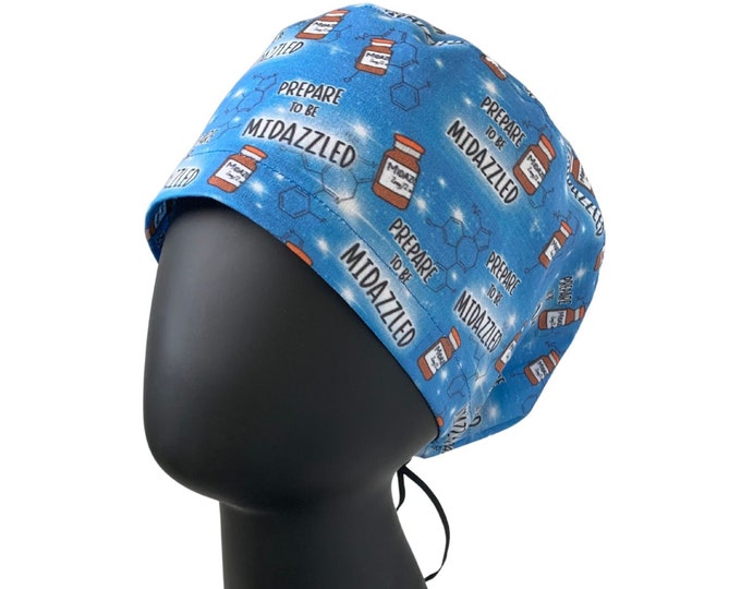 Midazzled Euro Surgical Scrub Cap, for MEDIUM Length Hair ...
