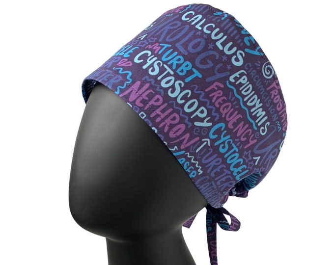 Urology Tieback Surgical Scrub Cap, for SHORT Hair, Cool Scrub Cap ...