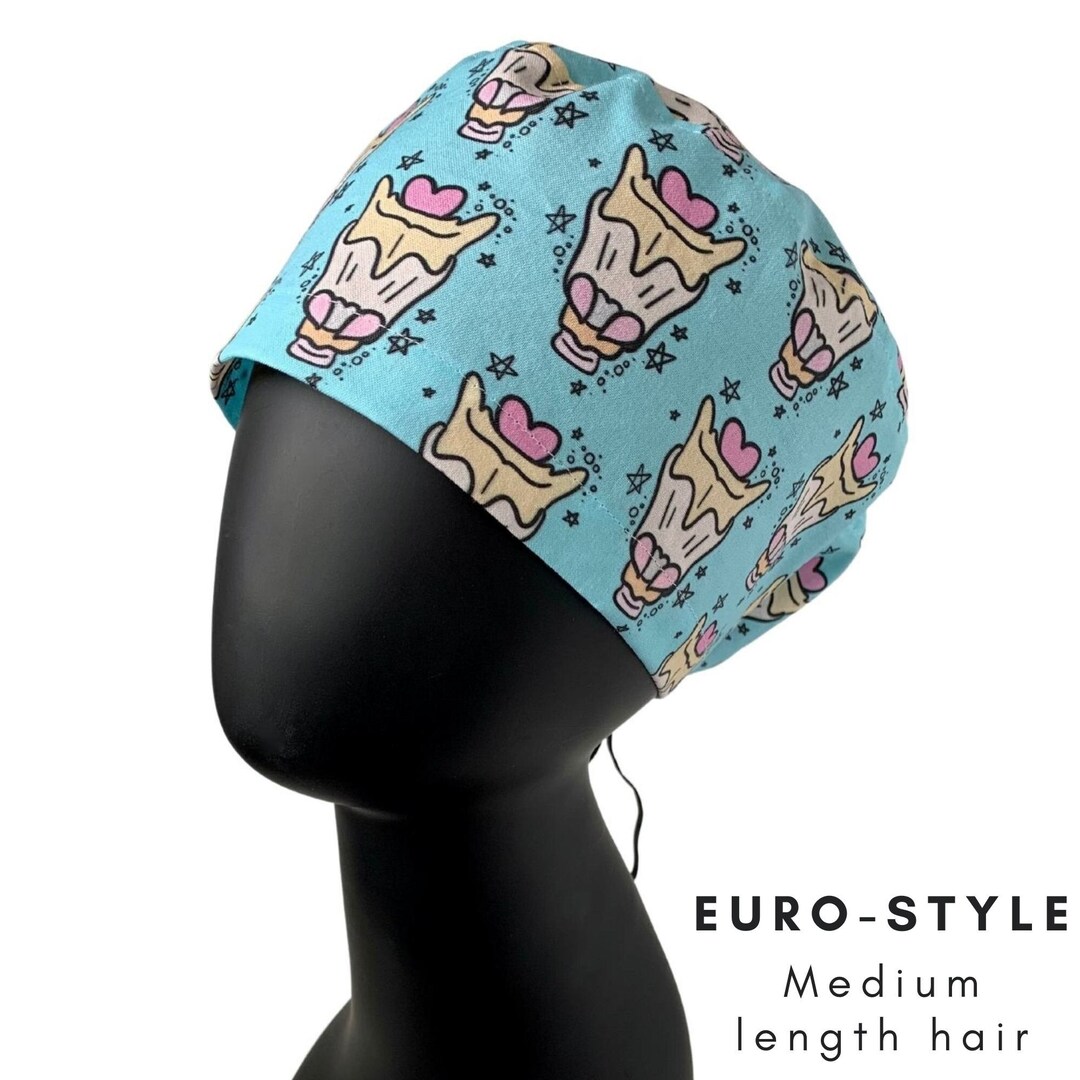 Larynx Euro Surgical Scrub Cap, for MEDIUM Length Hair, for Laryngology ...