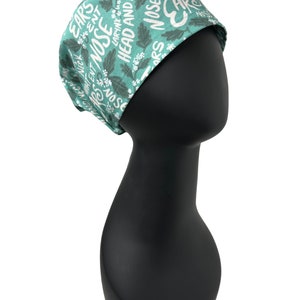 ENT Botanical Euro Surgical Scrub Cap, for MEDIUM Length Hair, Cute ...