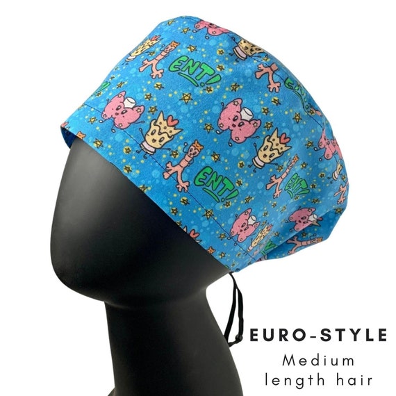 ENT Characters Euro Surgical Scrub Cap for MEDIUM Length - Etsy