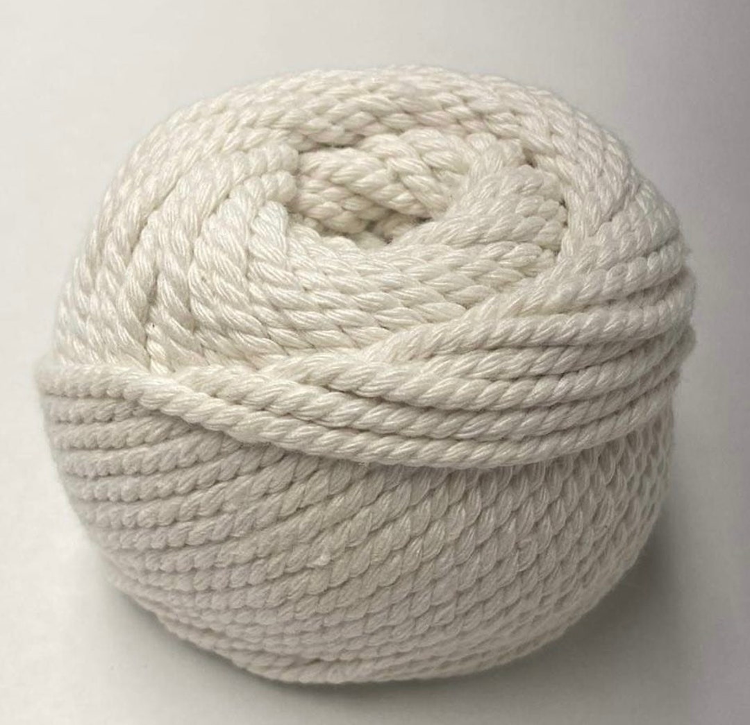 300 Metres 4mm 3ply Macramé Twisted Cotton Cord in Natural Tones 10 X ...