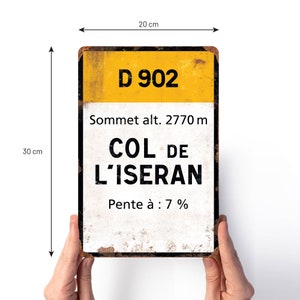 Col De L'iseran Vintage Style Cycling Road Sign Plaque Gift for Cyclist ...