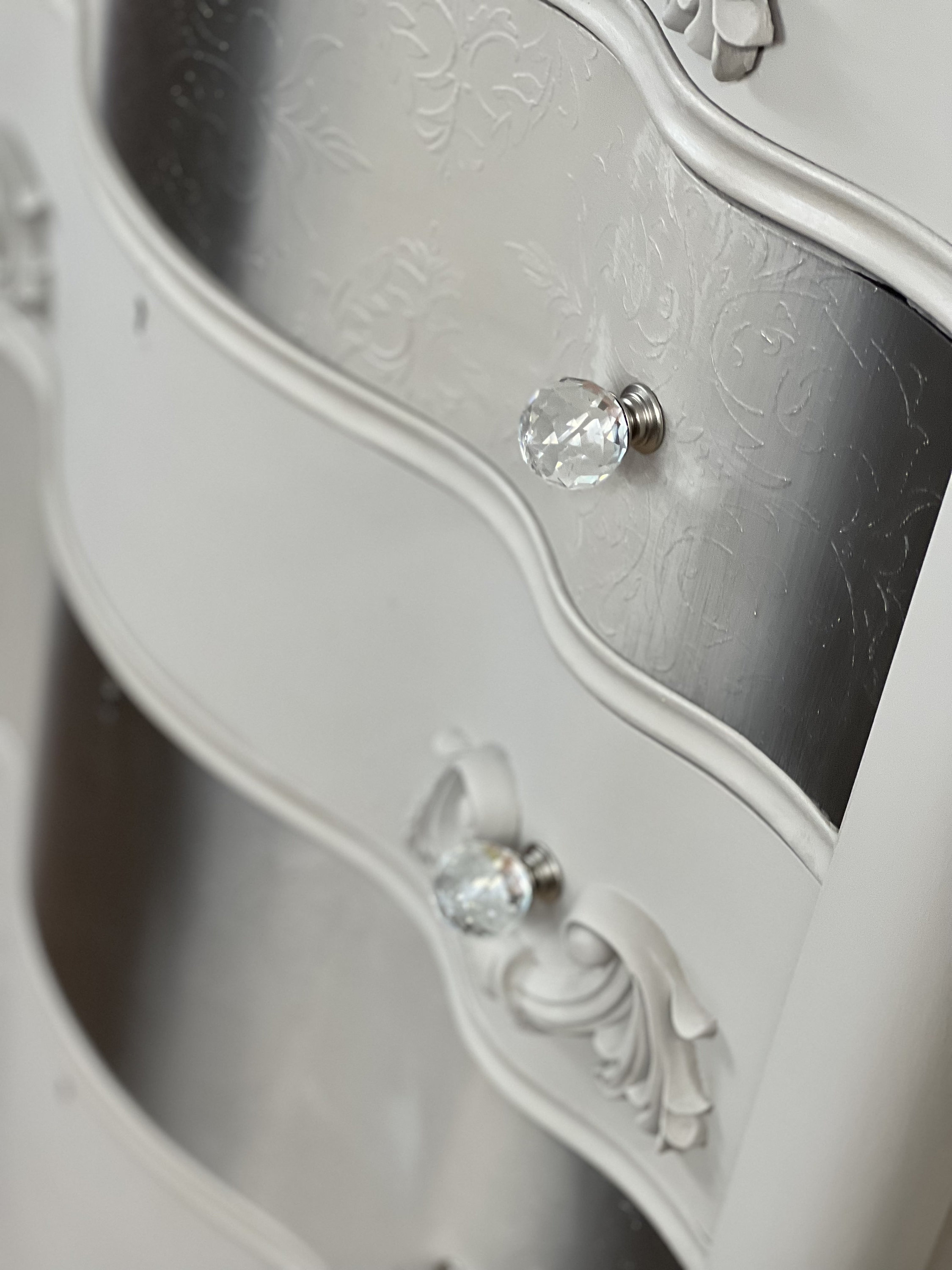 Custom Hand Painted Vintage Dresser Griege and Black Unique Chest of ...