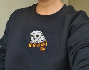 Embroidered Owl Sweatshirt - Etsy