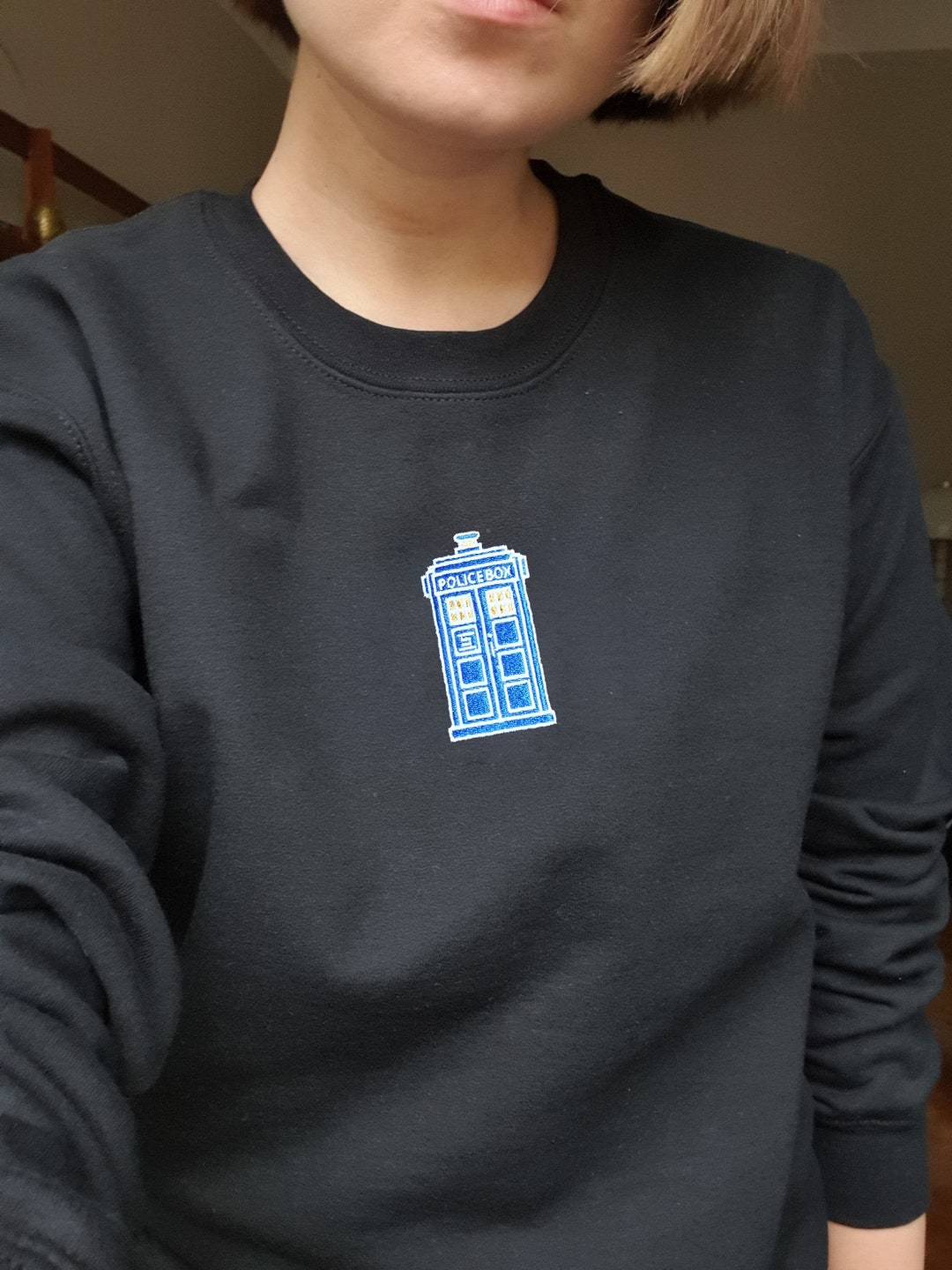 Embroidered Tardis Sweatshirt Doctor Who Sweatshirt - Etsy 日本