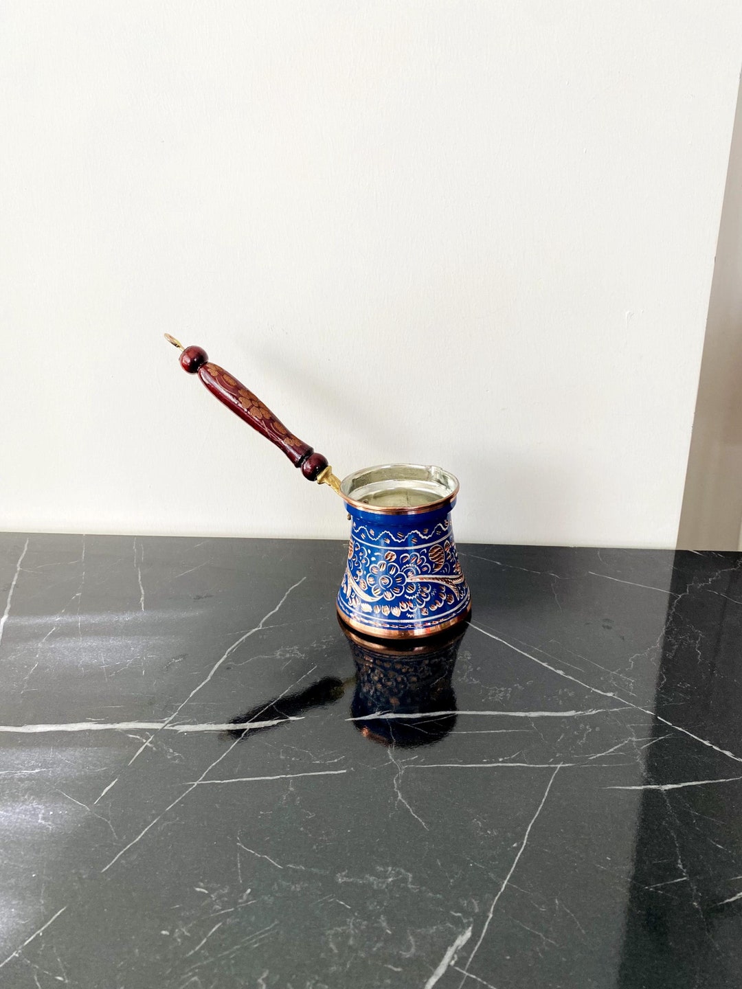 Turkish Solid Copper Coffee Pot, Embroidered Copper Coffee Pot ...
