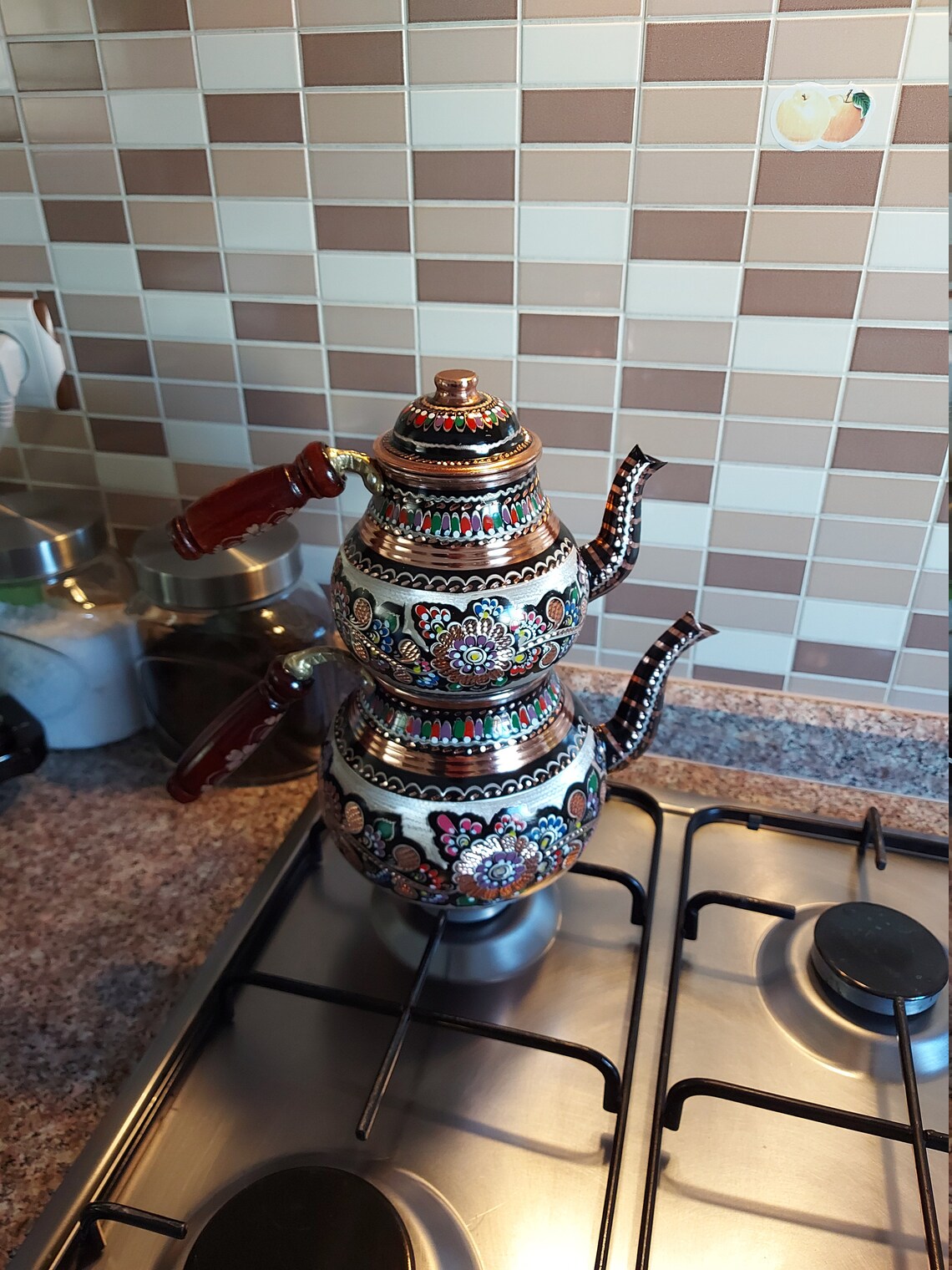 Copper Teapot Colorful Tea Set Tea Set Embroidered Warmer - Etsy