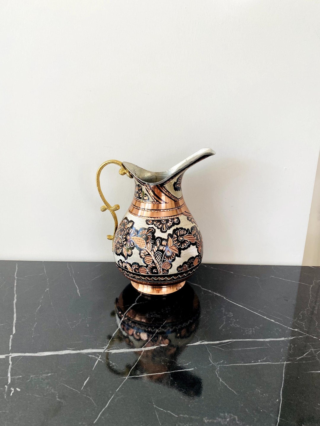 Black Copper Jug, Copper Water Jug, Moscow Mule Jug, 3-liter Jug ...