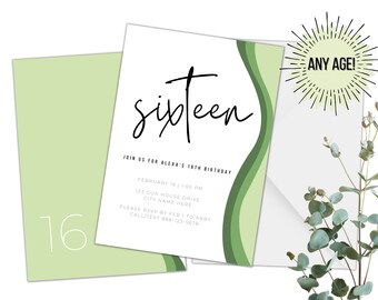 Rainbow Birthday Invitation, Customizable Birthday Invitation, Kids ...