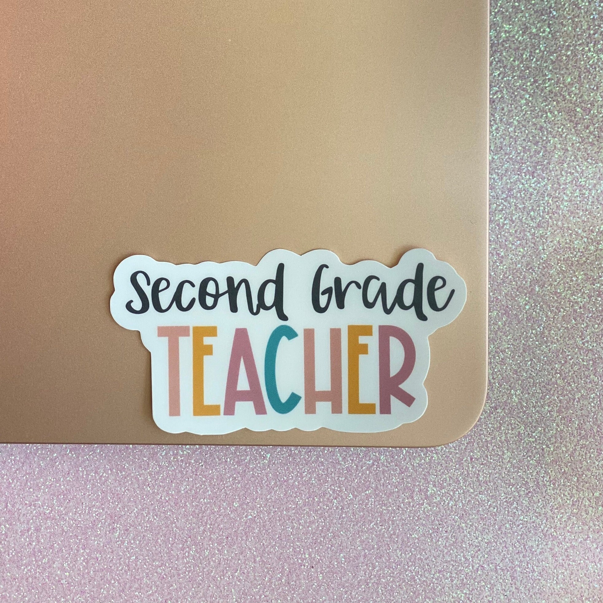 Second Grade Teacher Sticker Teacher Stickers Teacher Gift | Etsy