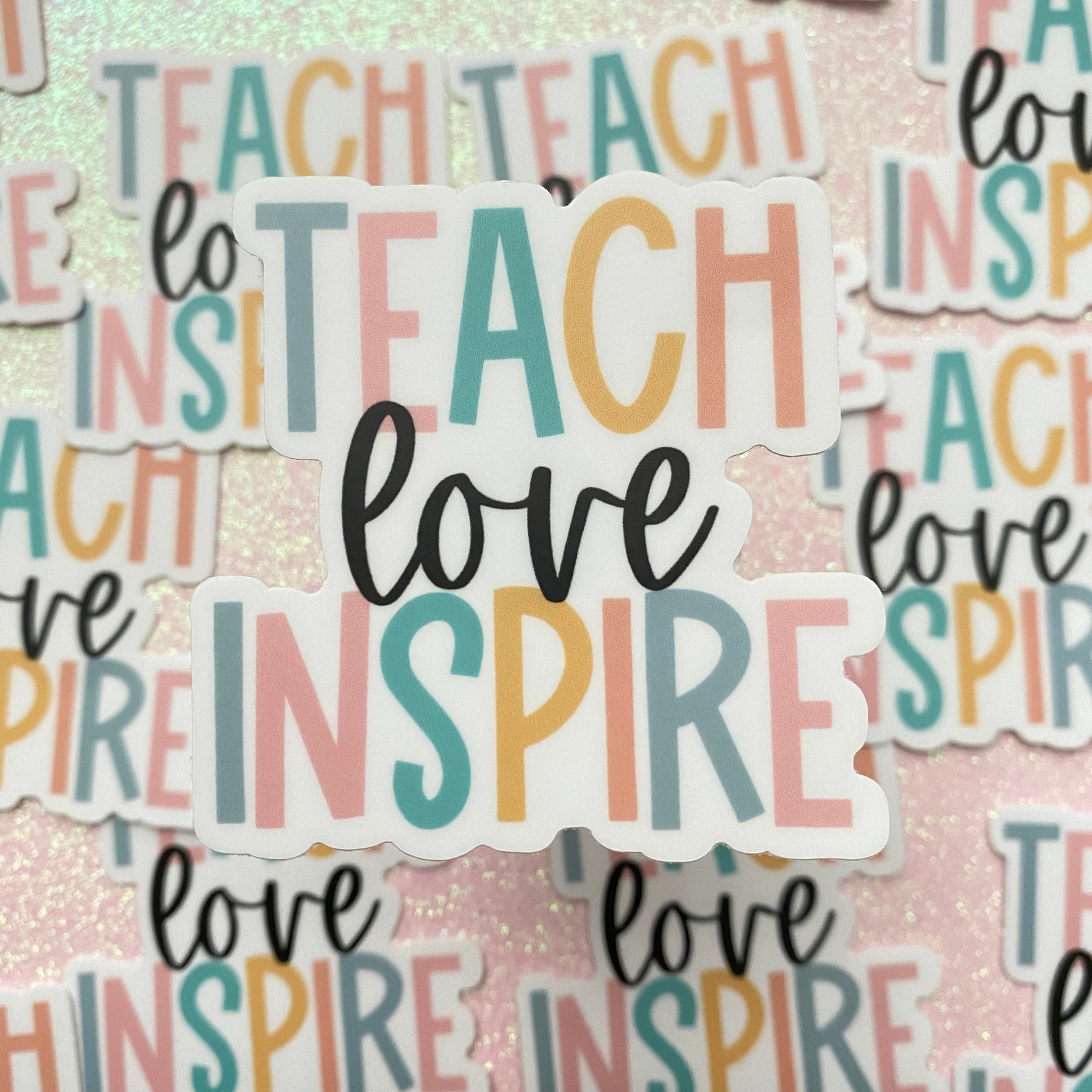 Teach Love Inspire Sticker, Teacher Stickers, Teacher Gift, Classroom ...