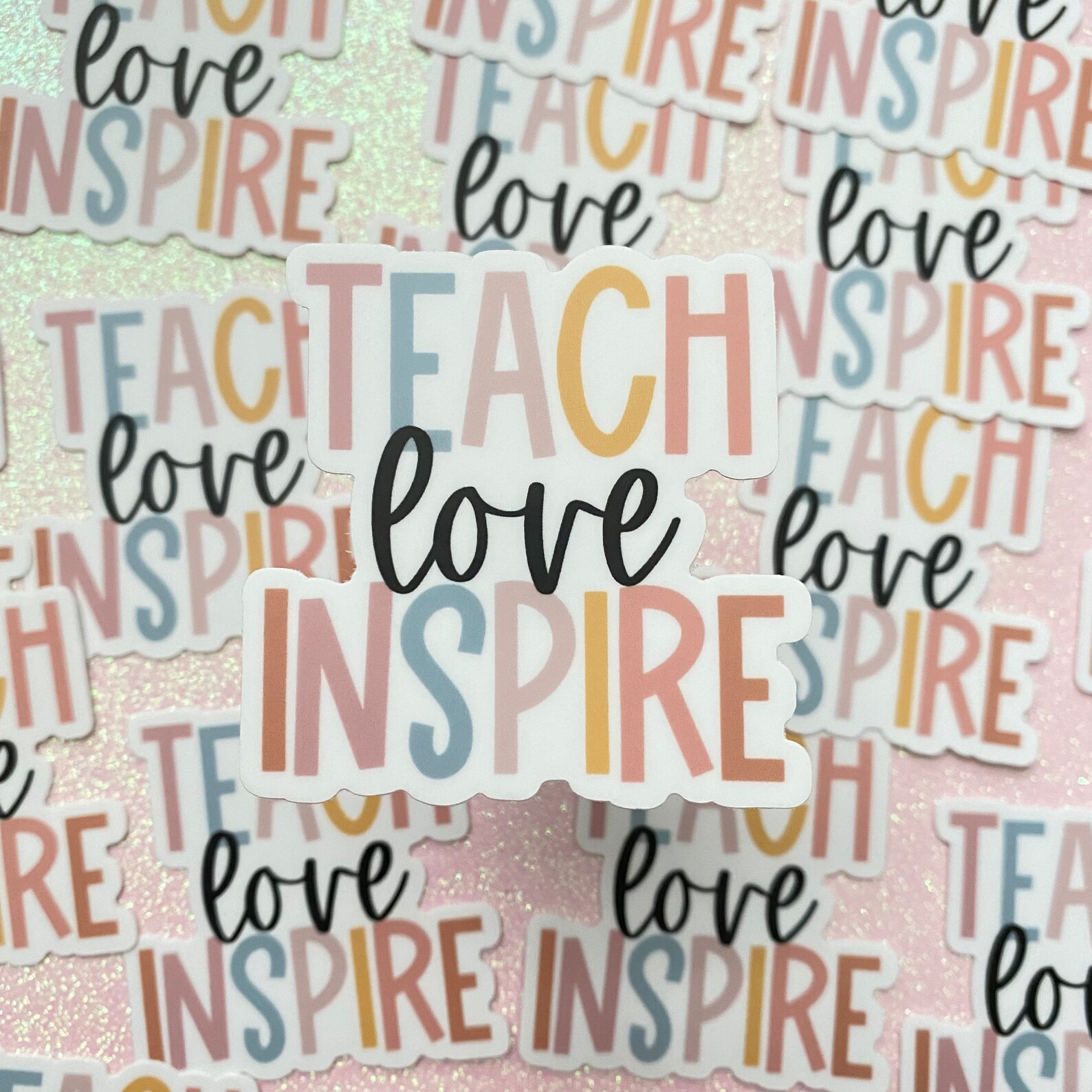 Teach Love Inspire Sticker, Teacher Stickers, Teacher Gift, Classroom ...
