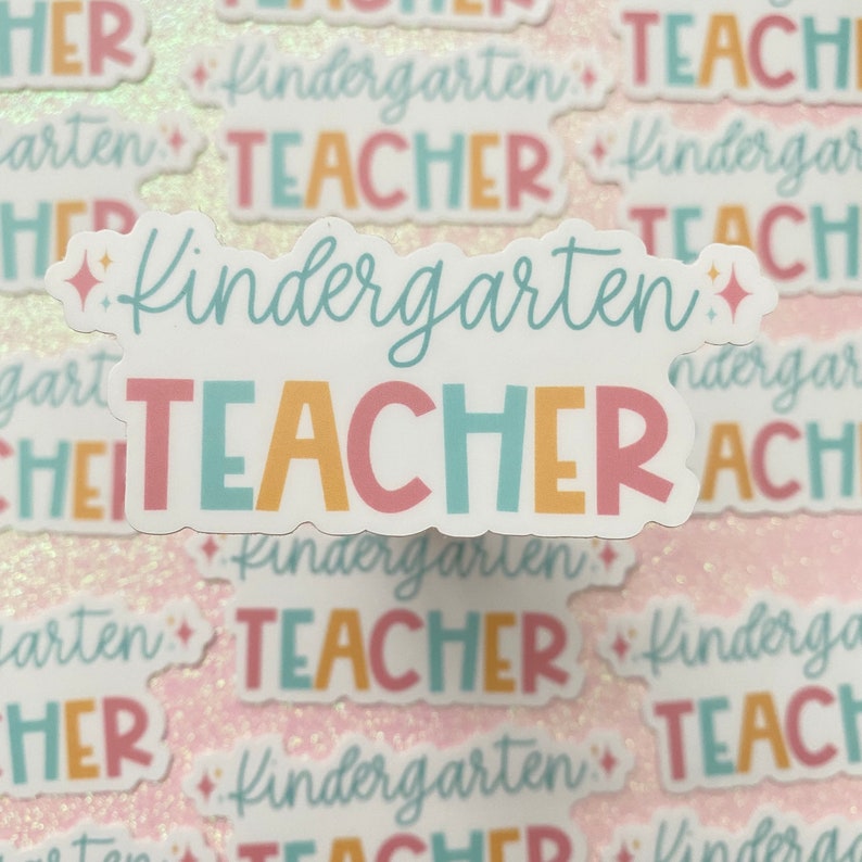Kindergarten Grade Teacher Sticker Teacher Vinyl Decal - Etsy