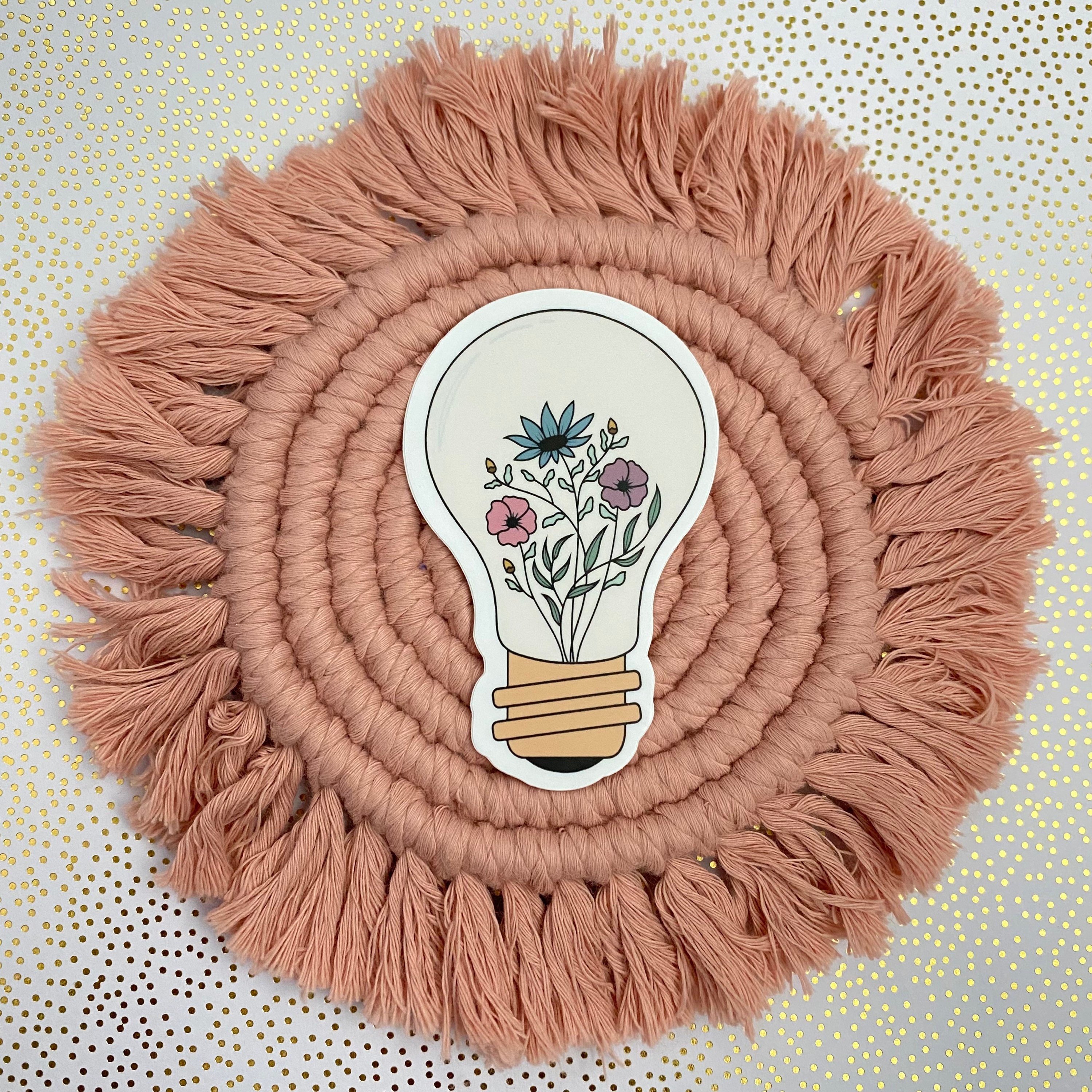 Wildflower Lightbulb Sticker Teacher Stickers Teacher Gift - Etsy